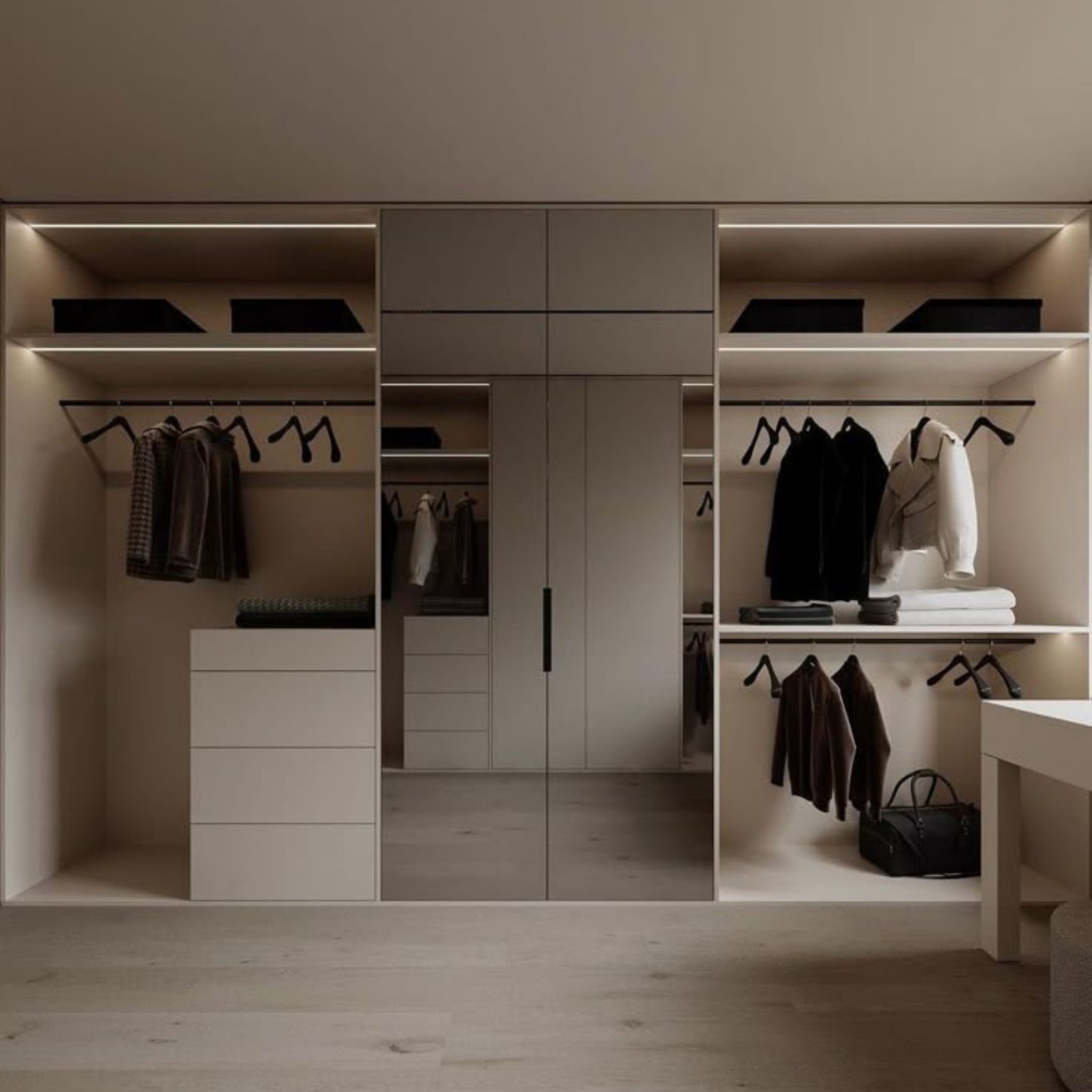 Roupeiros Embutidos | Uma Solução Elegante e Funcional para Organizar o ...
